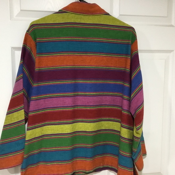 Norm Thompson | Jackets & Coats | Norm Thompson Colorful Striped Cotton ...